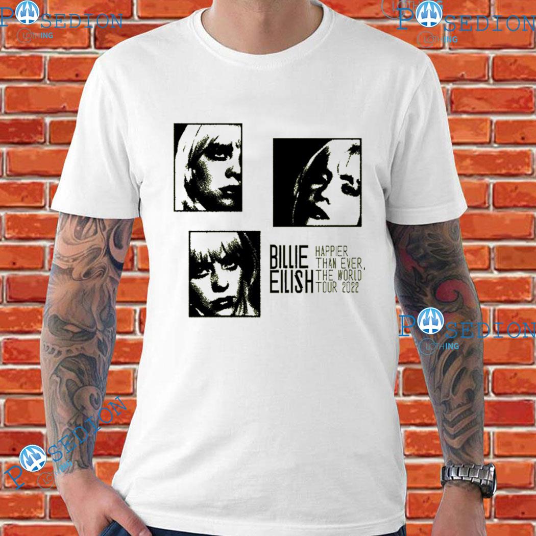 Billie Eilish Montage Lime Happier Than Ever The World Tour T Shirts